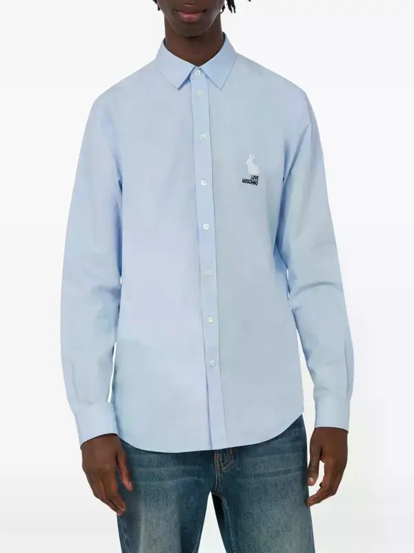 Moschino Embroidered Cotton Poplin Shirt