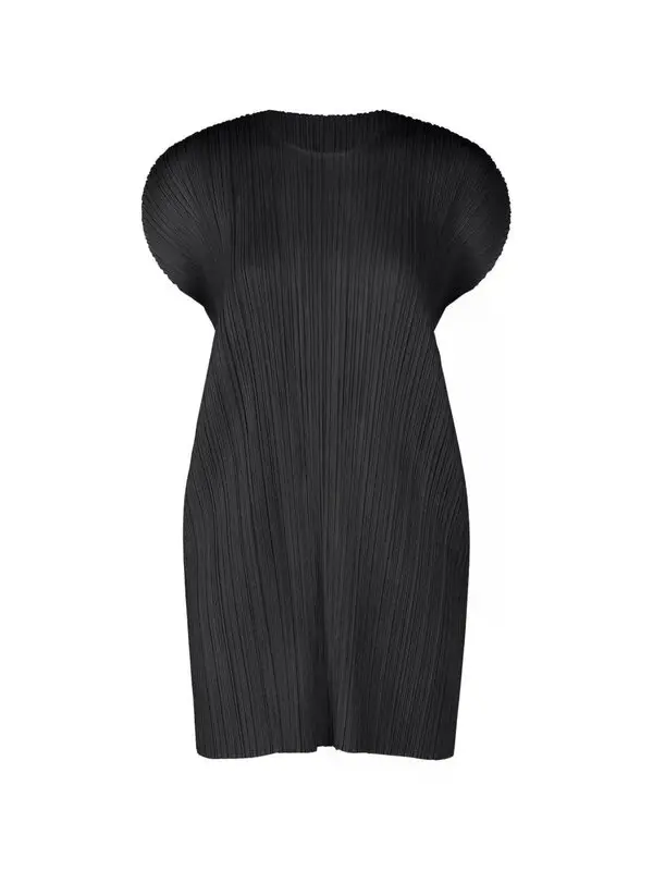 Issey Miyake Plissé-effect Mini Dress - Black