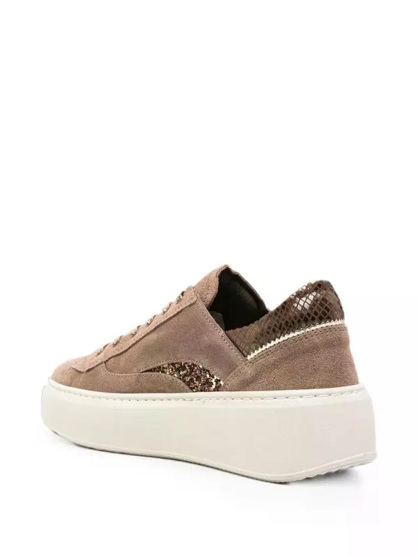 NEROGIARDINI Glitter-detail Zip-up Sneakers