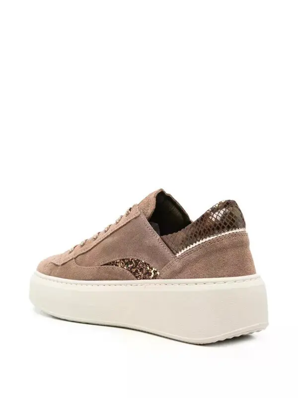 NEROGIARDINI Zip-up Platform Sneakers With Glitter Detailing