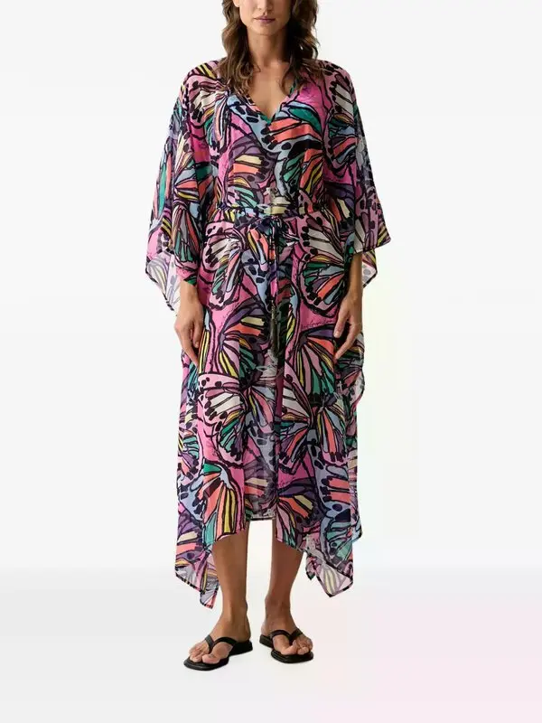 Kurt Geiger Butterfly-print Kaftan - Pink