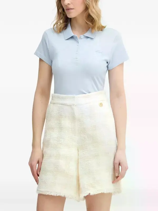 Karl Lagerfeld Signature Piqué Polo Shirt - Blue