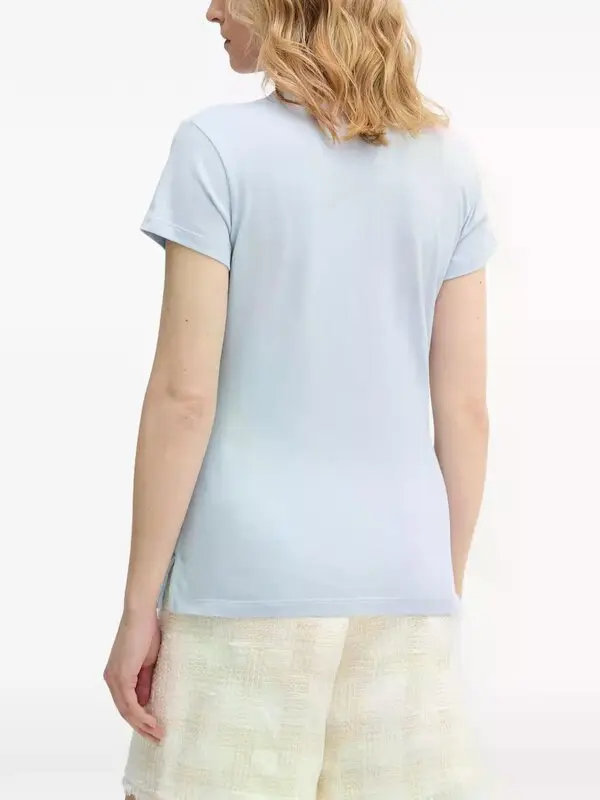 Karl Lagerfeld Signature Piqué Polo Shirt - Blue