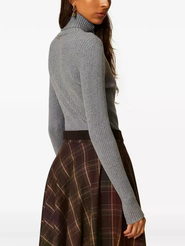 TWINSET Ribbed-knit Roll-neck Jumper