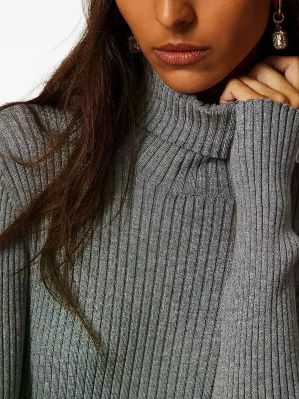 TWINSET Ribbed-knit Roll-neck Jumper