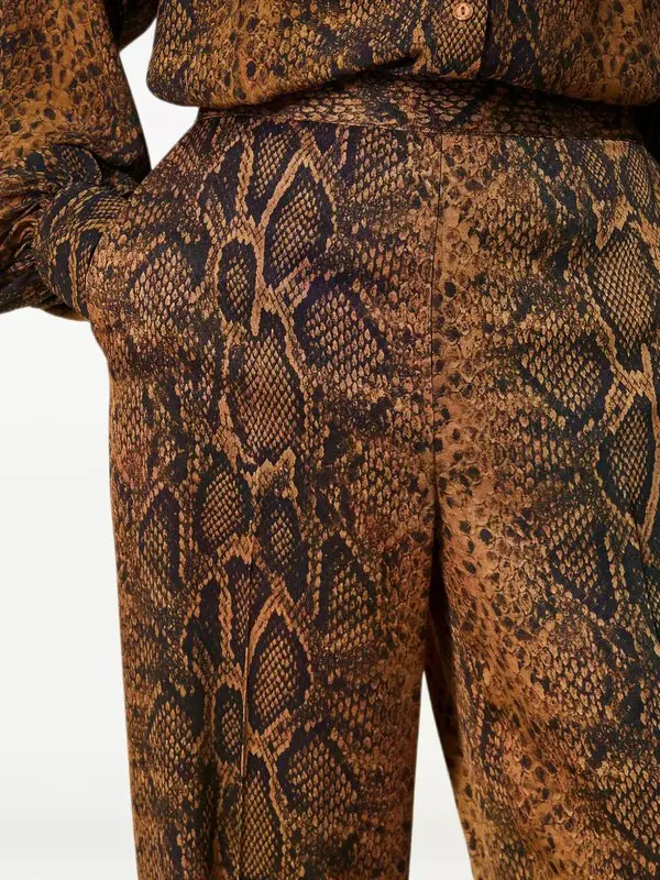 TWINSET Python-print Wide-leg Trousers