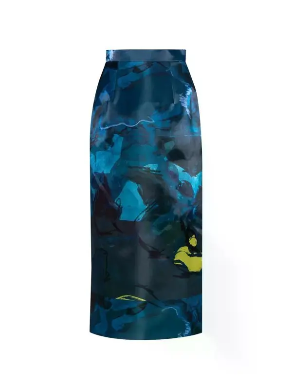 ROKSANDA Irma Abstract-print Midi Skirt