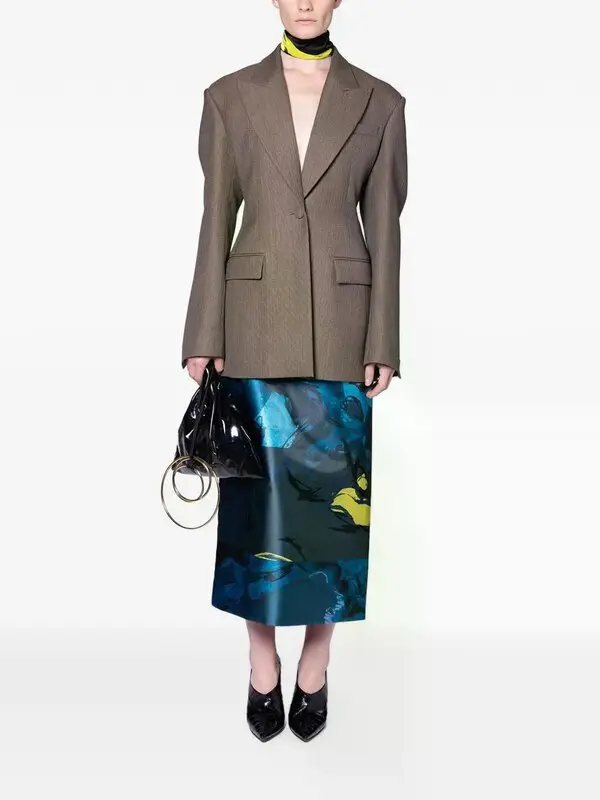 ROKSANDA Irma Abstract-print Midi Skirt