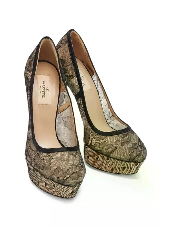 Valentino Garavani Lace Platform Pumps