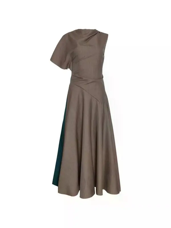 ROKSANDA Oryn Asymmetric Midi Dress - Brown