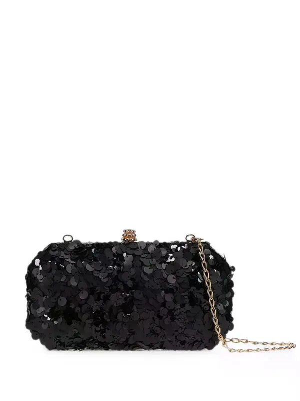 Tyler Ellis Small Perry Sequin-embellished Clutch Bags - Black