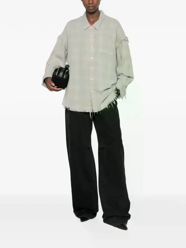 R13 Long-sleeve Buttoned Shirt - Blue