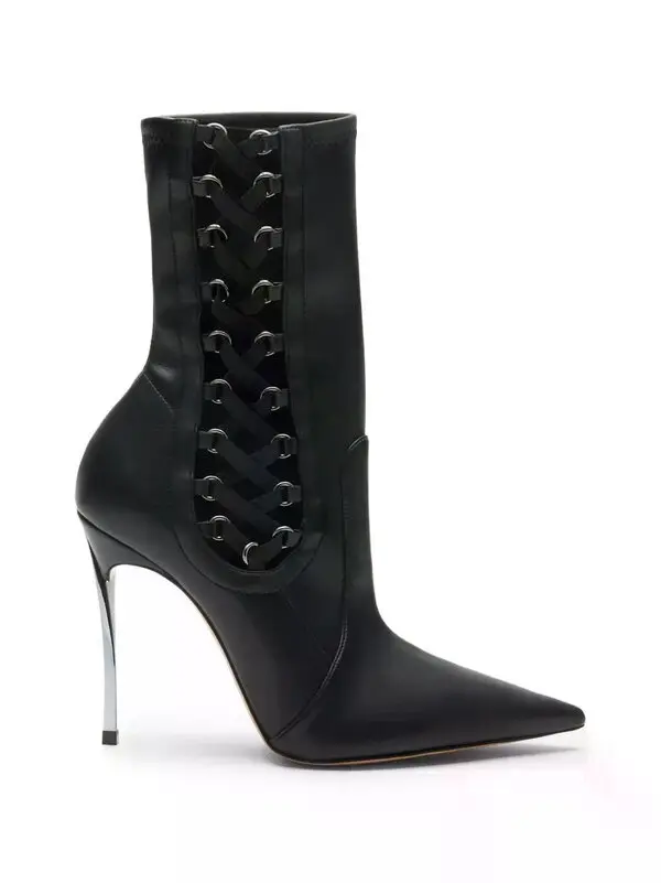 Casadei Superblade Tempest Lace-up Ankle Boots - Black