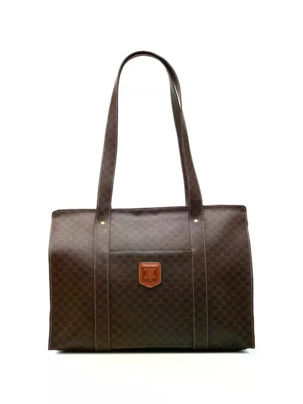 Celine 1996 Macadam Coated Canvas Tote Bag