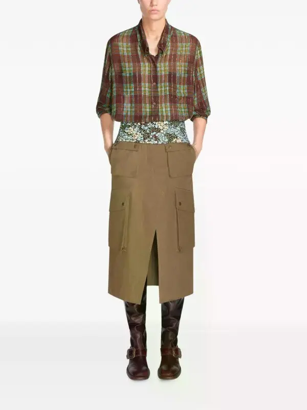 Dries Van Noten Floral Gobelin Belt - Neutrals