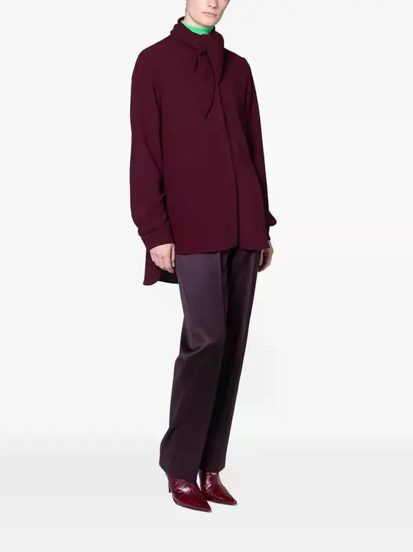 ROKSANDA Nyra Pussy-bow Shirt