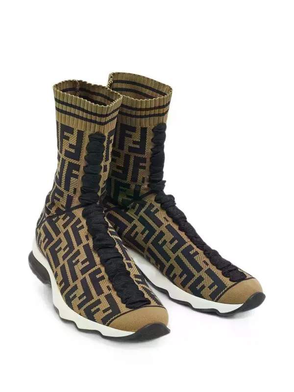 Fendi Rockoko Zucca Monogram Slip-on Sneakers