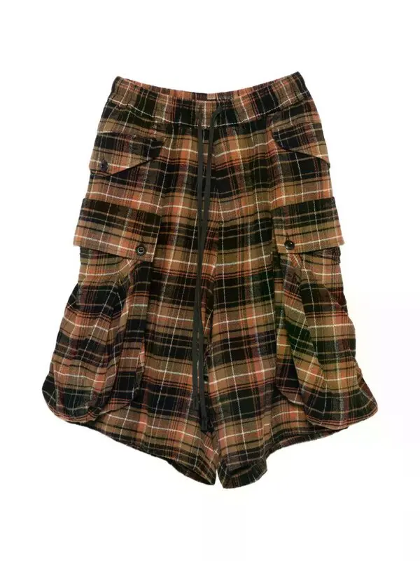 R13 Jumbo Oversized Cargo Shorts - Brown