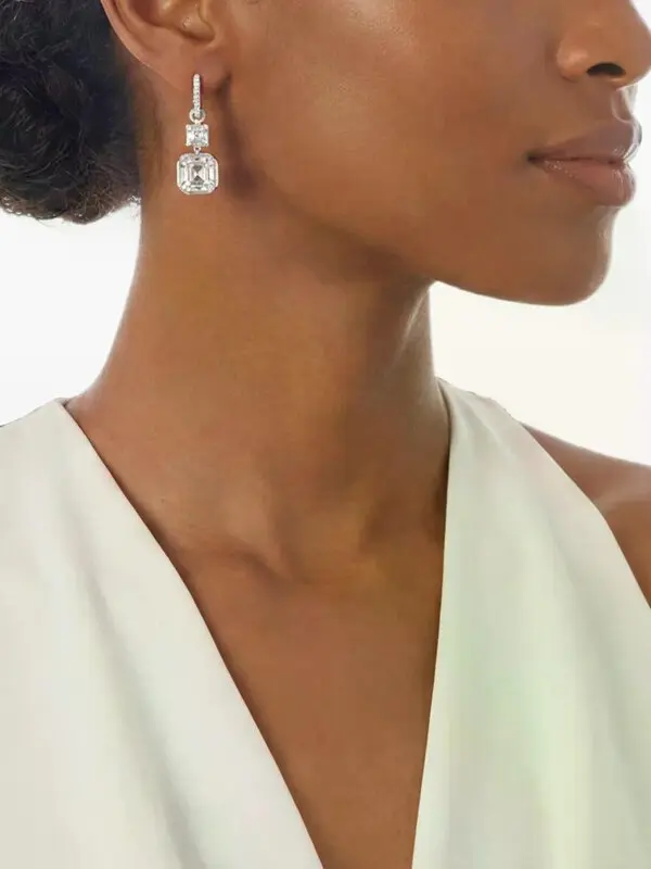 ANABELA CHAN Asscher Diamond Pendant Hoop Earrings
