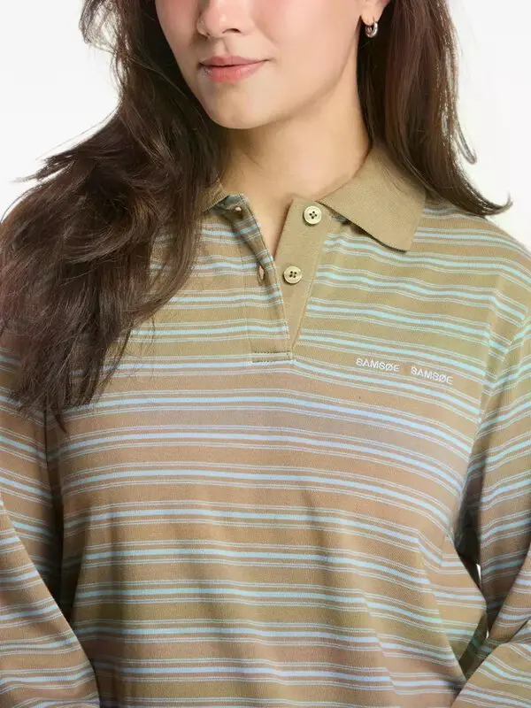SAMSOE SAMSOE Striped Long-sleeve Mini Dress