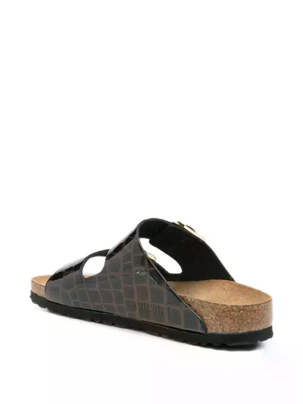 BIRKENSTOCK Arizona Croc-effect Buckle-fastening Sandals