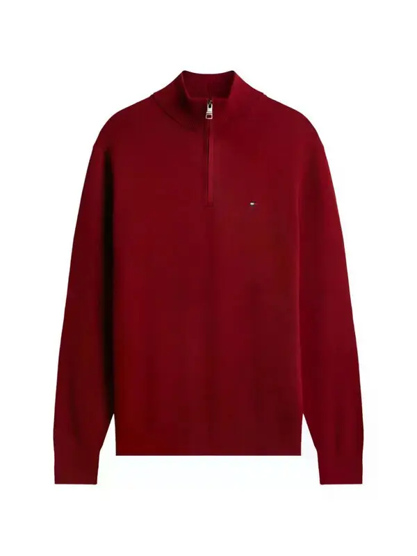 Tommy Hilfiger Quarter-zip Logo-embroidered Sweater