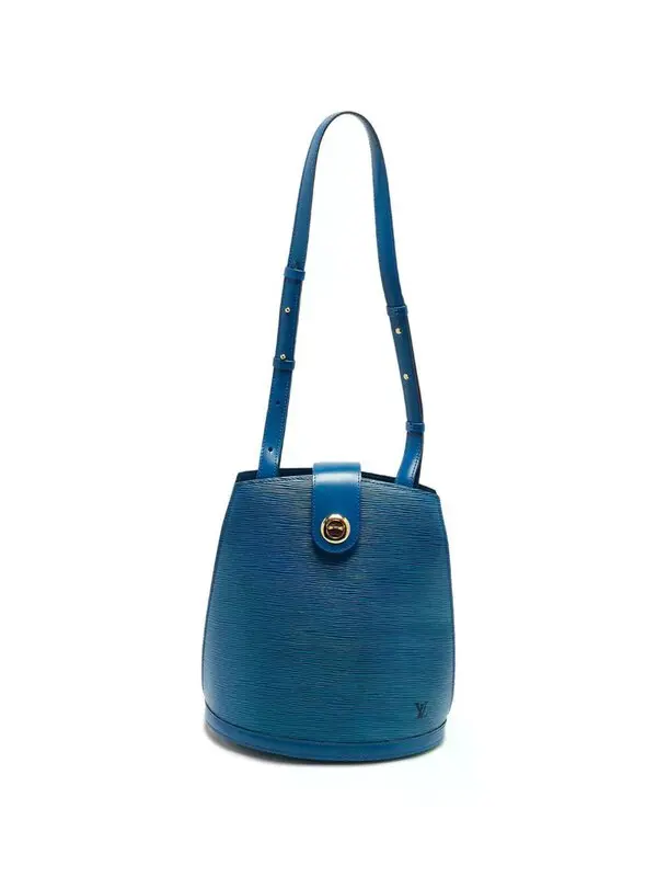 LOUIS VUITTON 1994 Cluny Epi Leather Bucket Bag - Blue