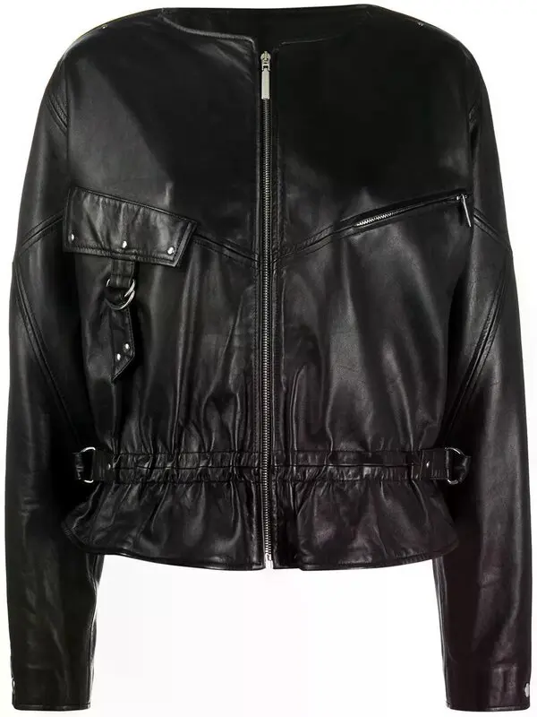 Alberta Ferretti Oversized Zip-up Sheepskin Jacket