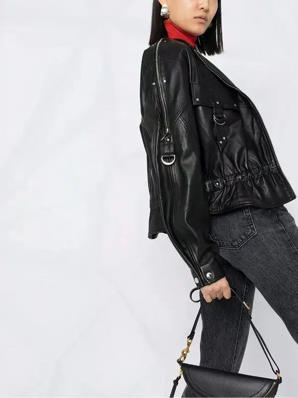 Alberta Ferretti Oversized Zip-up Sheepskin Jacket