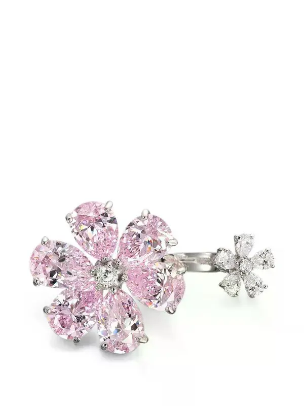 ANABELA CHAN Rose Marguerite Daisy Lab-grown Diamond Ring - Silver