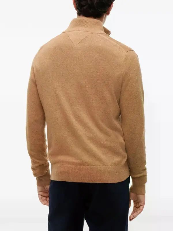 Tommy Hilfiger Quarter-zip Logo-embroidered Sweater