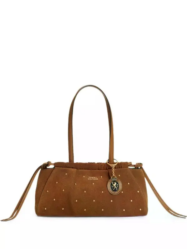 Tommy Hilfiger Studded-ruched Tote Bag - Brown