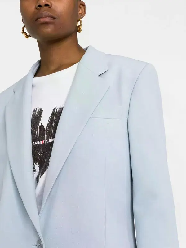 Stella McCartney Single-breasted Oversized Blazer - Blue