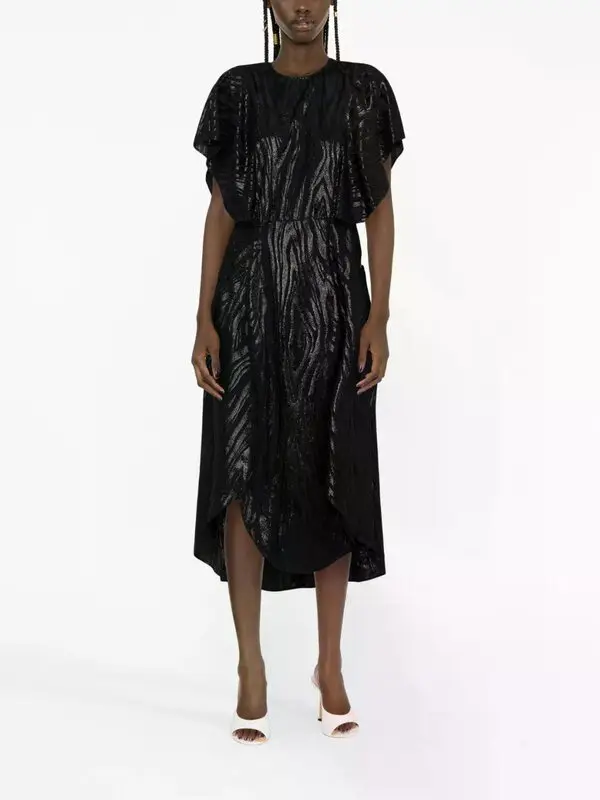Stella McCartney Woodgrain-effect Midi Dress