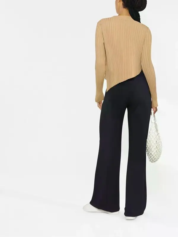 Stella McCartney Asymmetric Ribbed Top - Neutrals