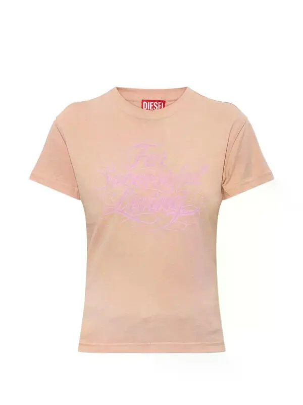DIESEL® Logo-print Short-sleeve T-shirt - Neutrals