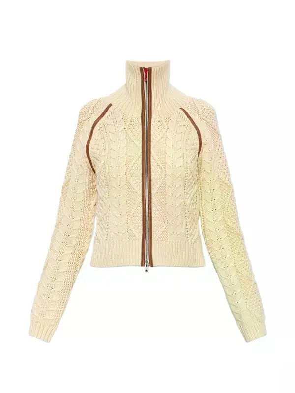 DIESEL® Cable-knit Cardigan With Contrast Bands