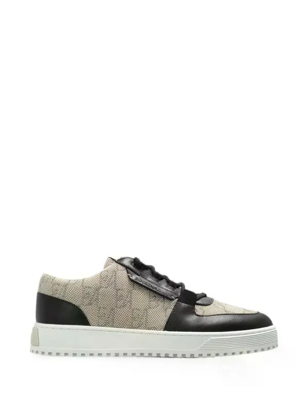Emporio Armani Monogram-print Panelled Sneakers