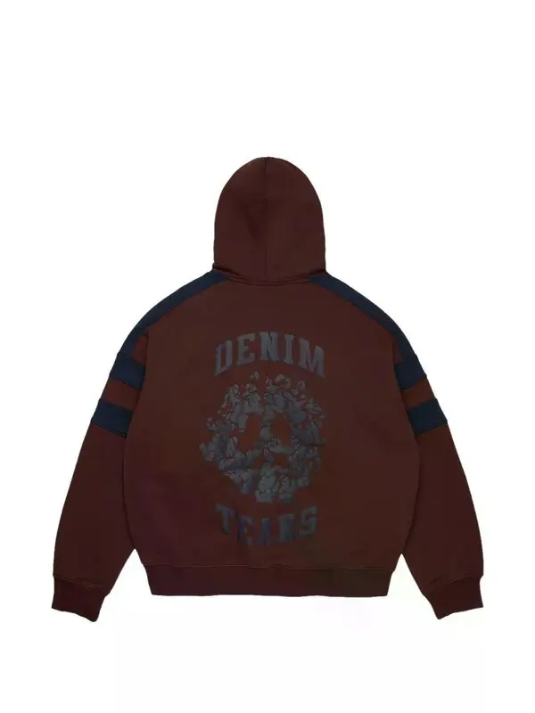 DENIM TEARS Denim U Panelled Logo-print Hoodie