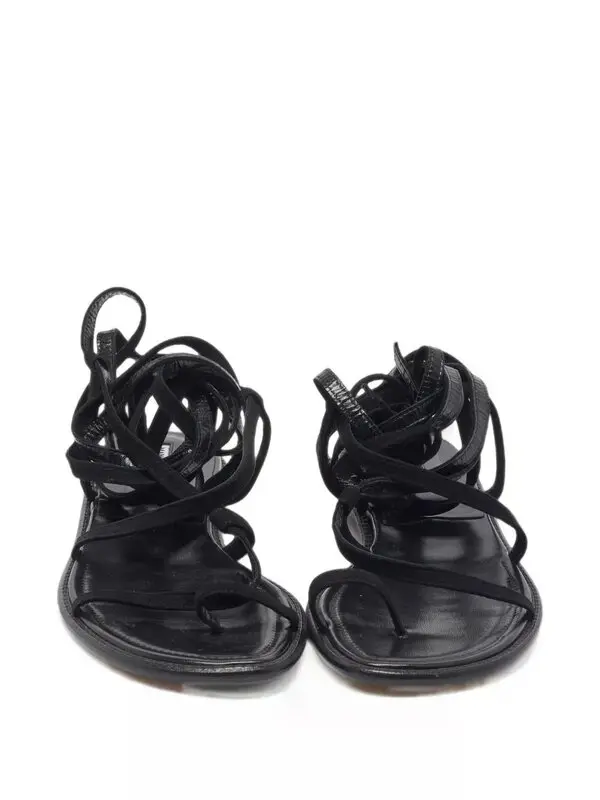 Manolo Blahnik Primathi Ankle-tie Sandals
