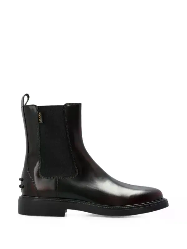 TOD'S Ankle Boots With Logo - Red