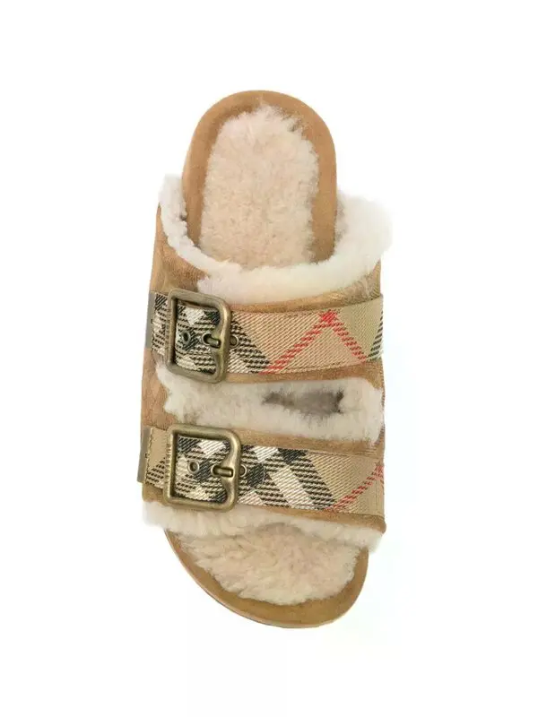 Burberry Check Buckle-fastening Sandals - Brown