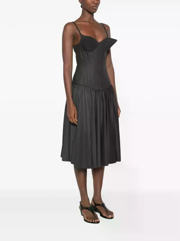 JEAN PAUL GAULTIER Conic-cup Sleeveless Midi Dress