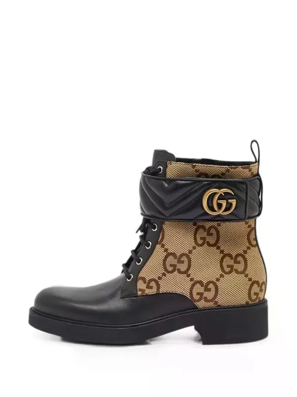 Gucci Matelassé Gg Combat Boots