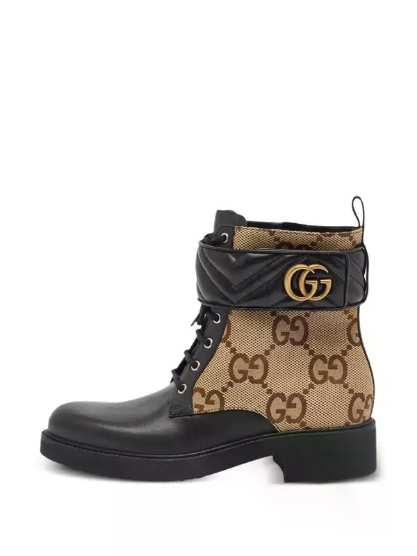 Gucci Matelassé Gg Combat Boots