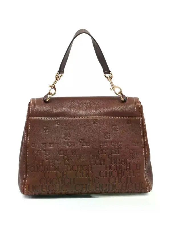 Carolina Herrera Baret Monogram-embossed Tote Bag