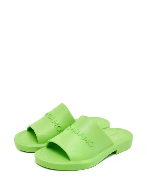 FERRAGAMO Embossed Logo Slide Sandals