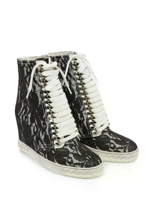 Casadei Lace Wedge Sneakers