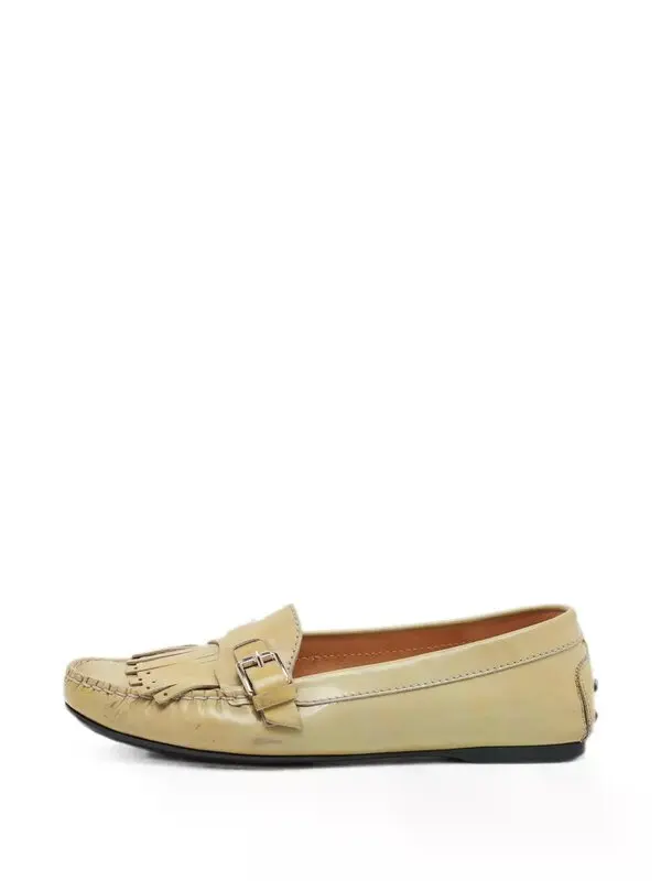 TOD'S Gommino Fringed Buckle Loafers - Neutrals