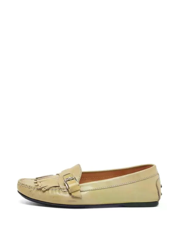 TOD'S Gommino Fringed Buckle Loafers - Neutrals